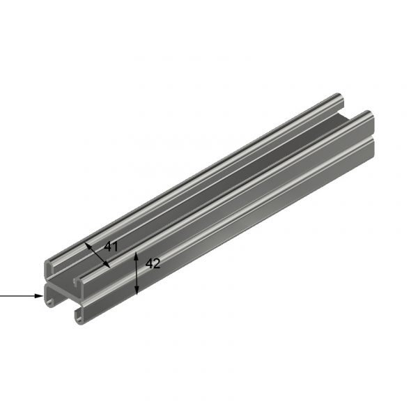 41x21 Back to Back Slotted Channel - Network Cable and Pipe