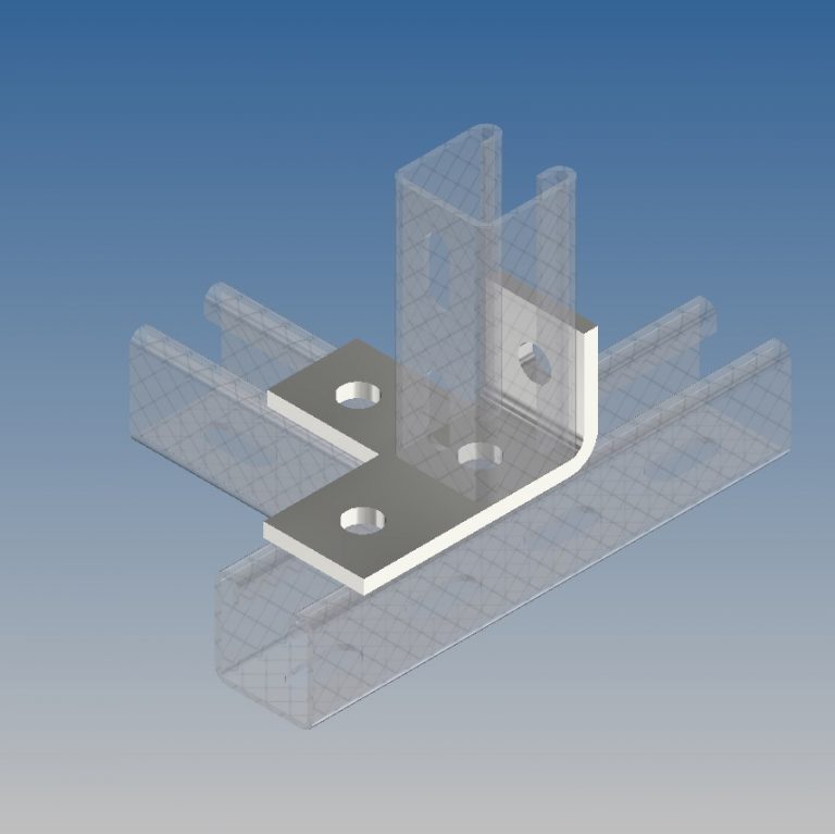 P1038 90 Degree Right Hand Unistrut T Bracket - Network Cable and Pipe