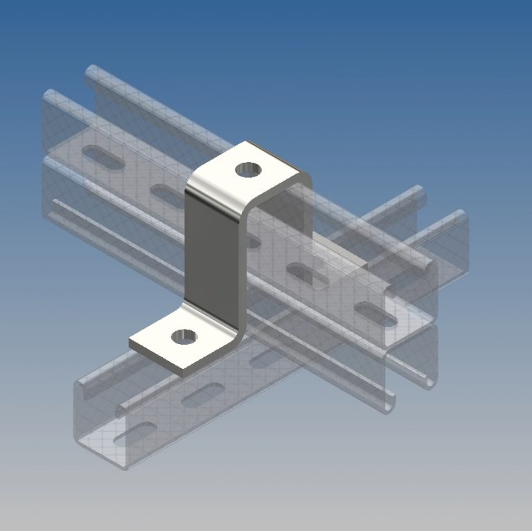 P1737 Top Hat Bracket - Network Cable and Pipe