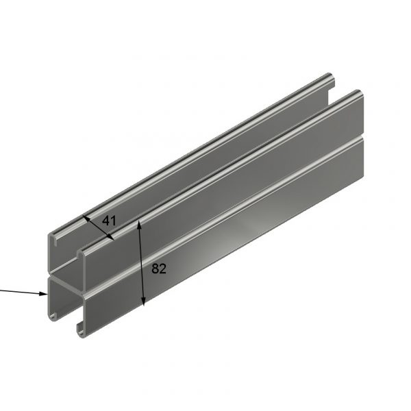 41x41 Back to Back Plain Channel - Network Cable and Pipe