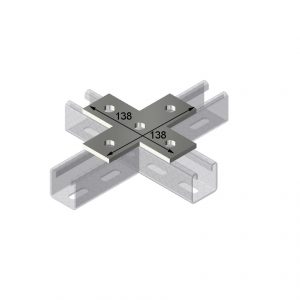 Flat Cross Plate 5 Hole - Network Cable and Pipe